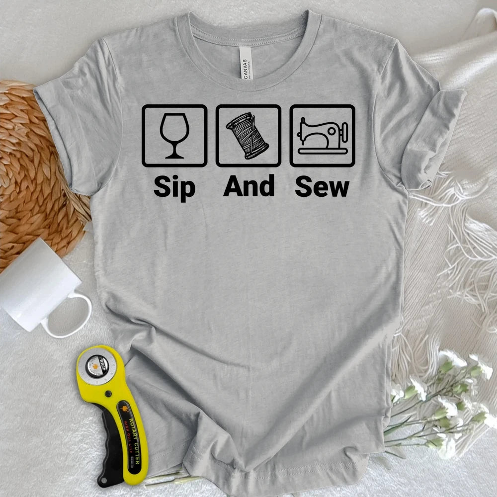 Sip and Sew T-shirt – ThreadsMuse