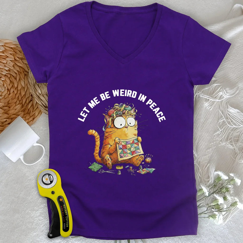 Be Weird Lady V-neck – ThreadsMuse