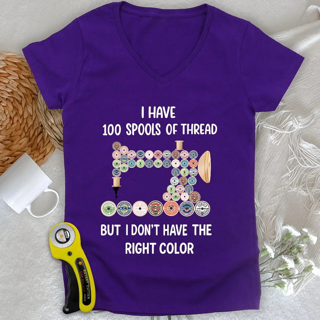 Threadful but Colorless Lady V-neck – ThreadsMuse