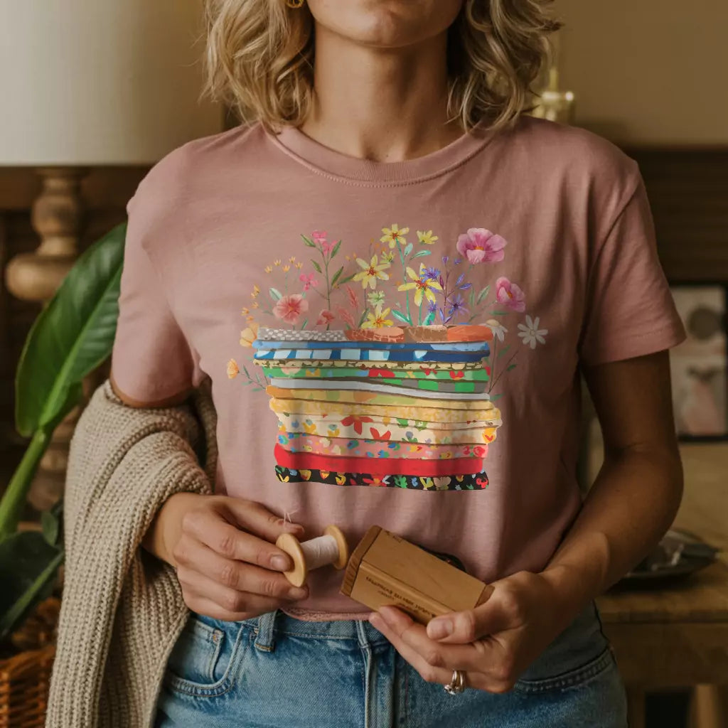 Floral Fabric T-shirt – ThreadsMuse