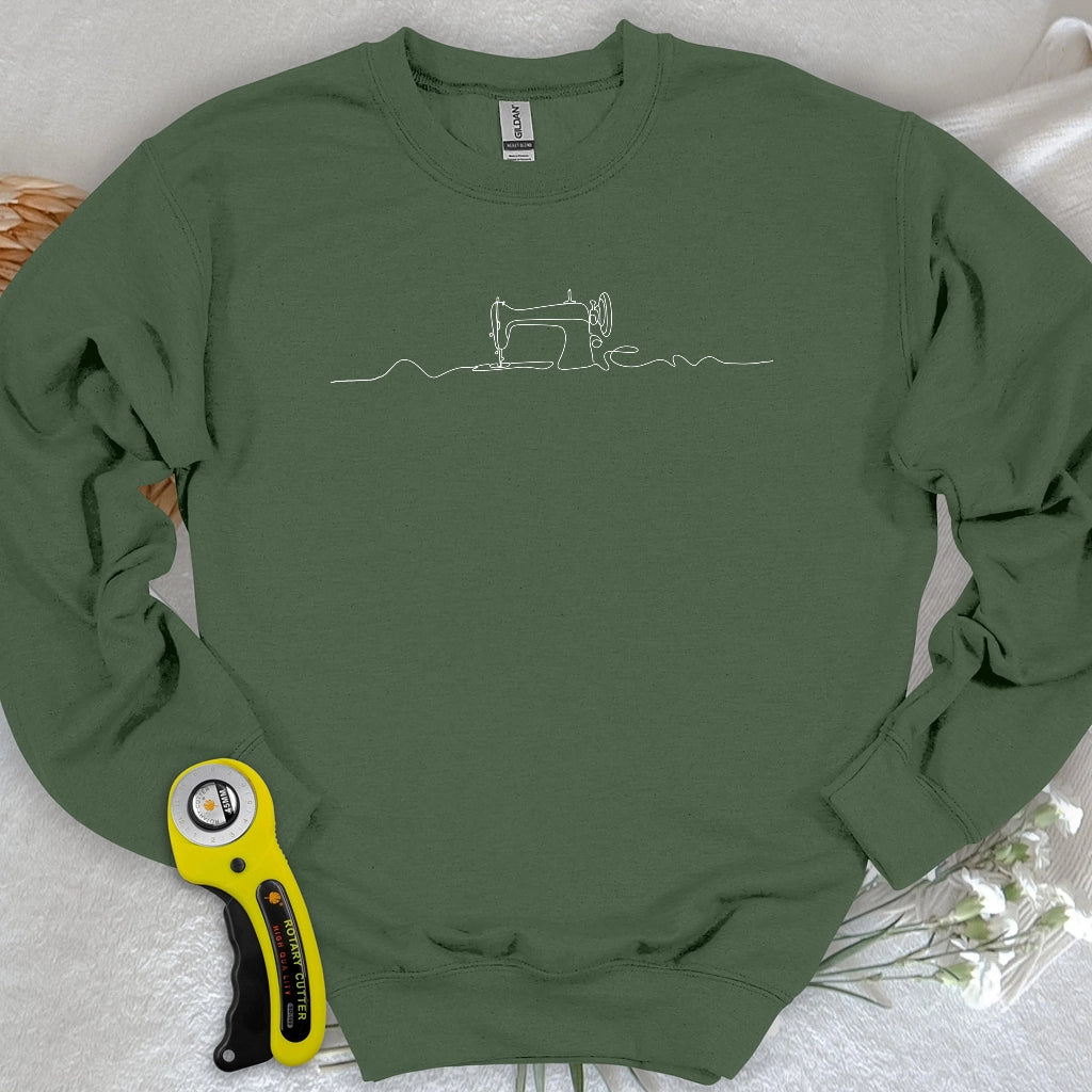 Minimalist Sewing Machine Sweatshirt – ThreadsMuse