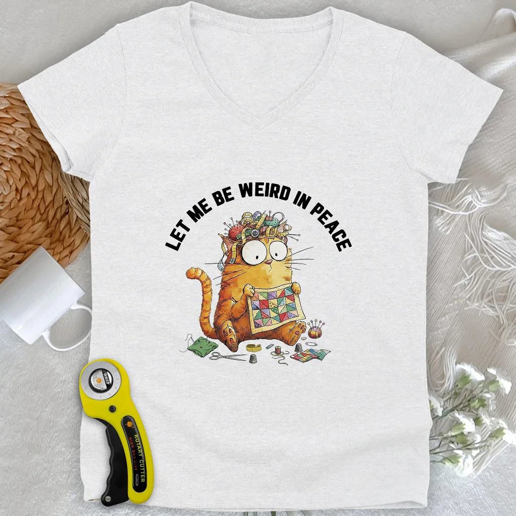 Be Weird Lady V-neck – ThreadsMuse